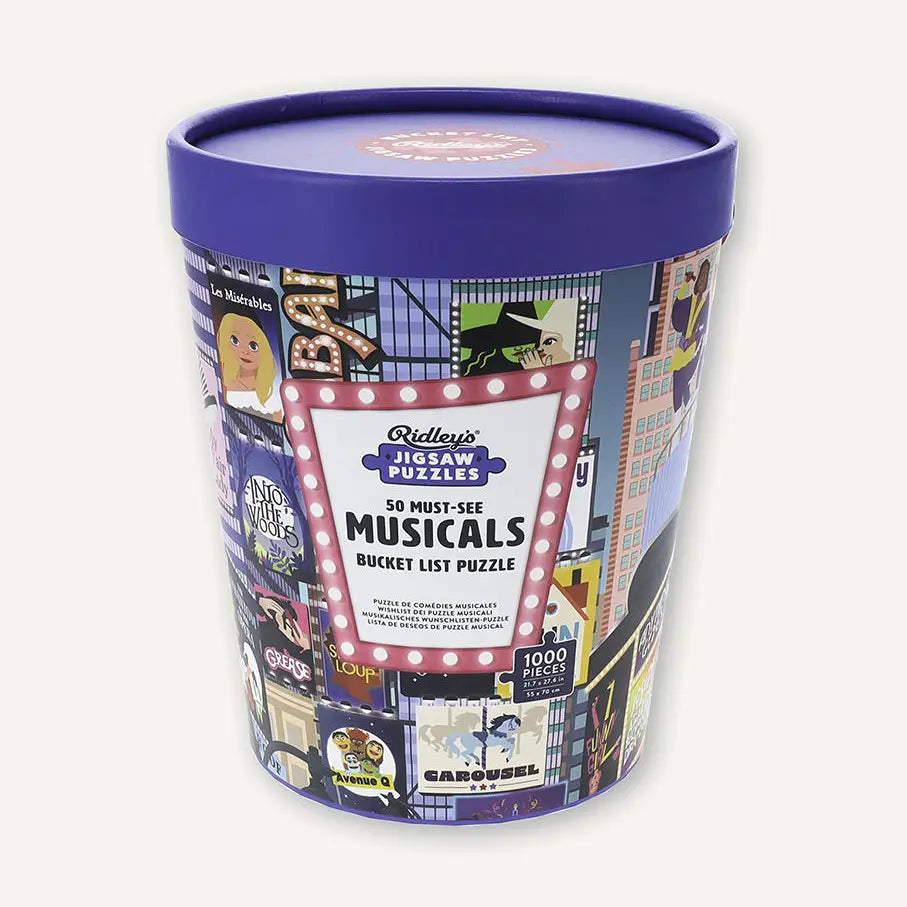 50 Must-See Musicals Jigsaw Puzzle (Bucket List Puzzle) – South & Pine ...