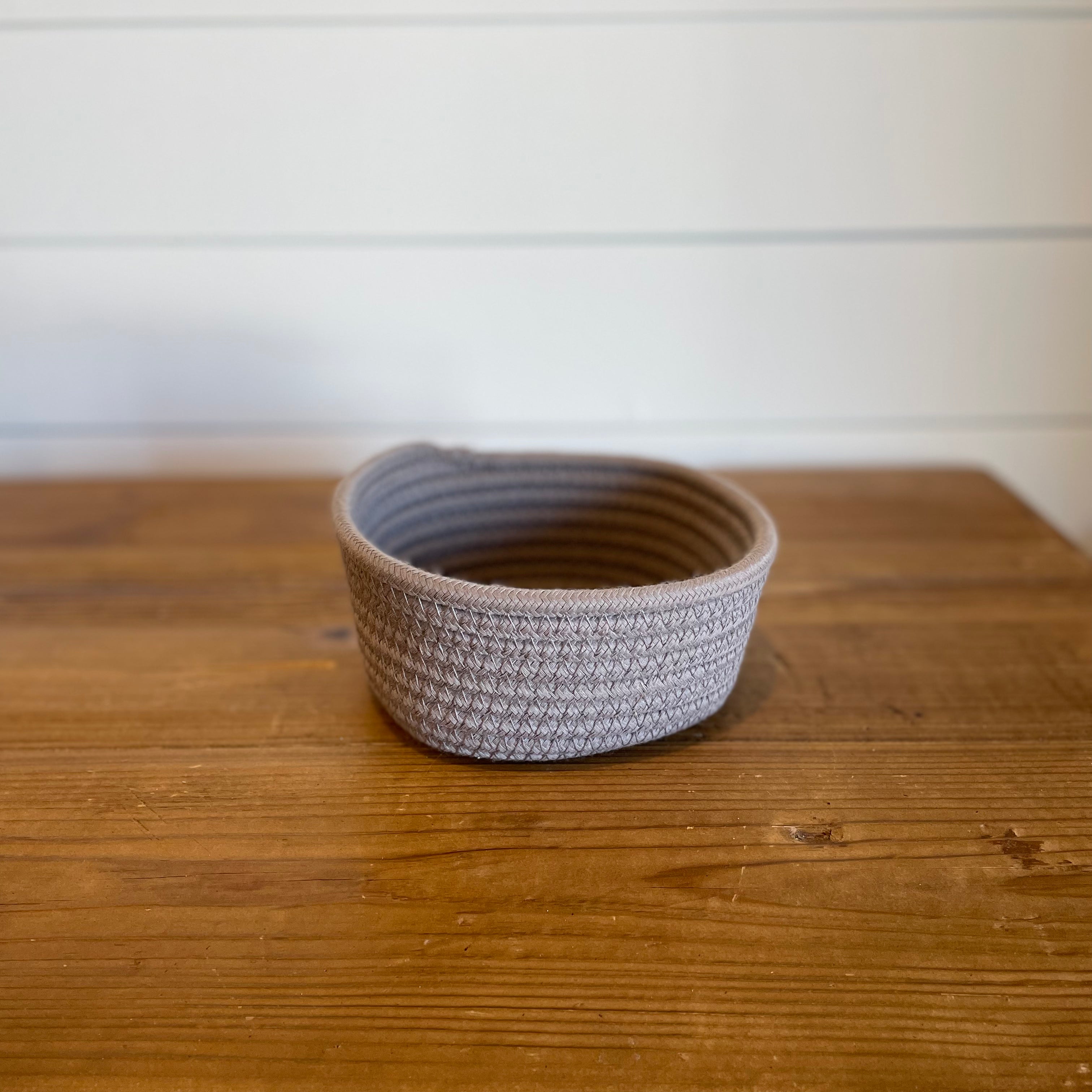 Small Gray Woven Basket – South & Pine